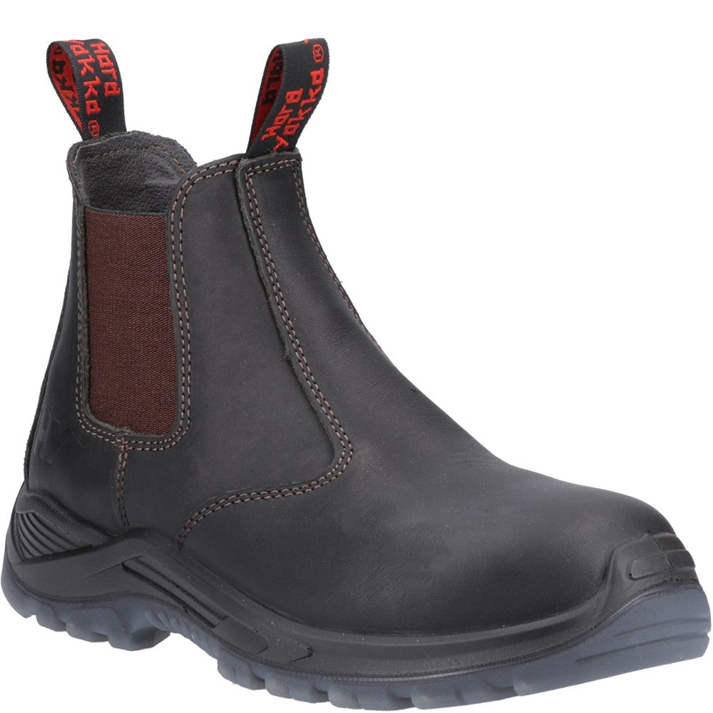 Men's Hard Yakka Banjo Elastic Gusset Safety Dealer Brown - FreemanHardy&Willis