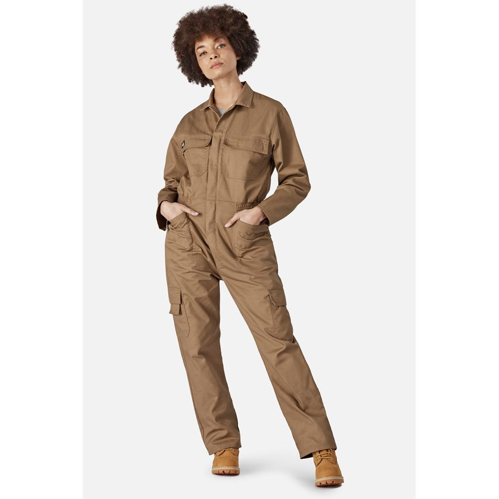 Women's Dickies Everyday Coverall Brown - FreemanHardy&Willis