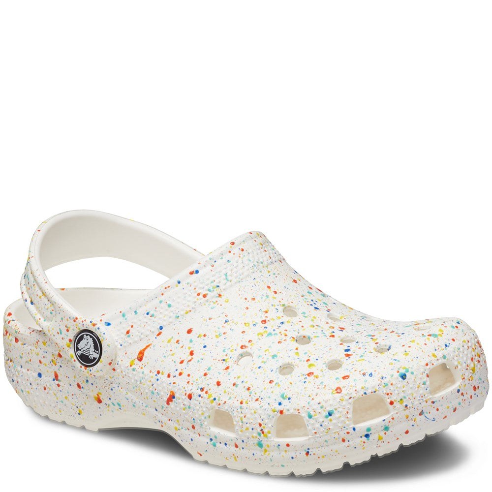 Kids' Crocs Classic Splatter Paint Clog White – FreemanHardy&Willis