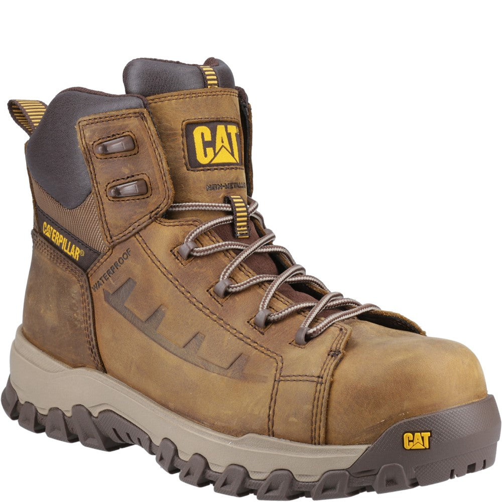 Men's Caterpillar Threshold Rebound Safety Boot Brown - FreemanHardy&Willis