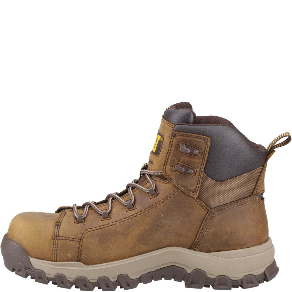 Men's Caterpillar Threshold Rebound Safety Boot Brown - FreemanHardy&Willis