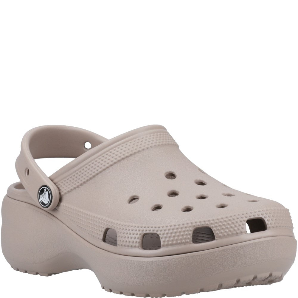 Women's Crocs Classic Platform Clog Taupe - FreemanHardy&Willis