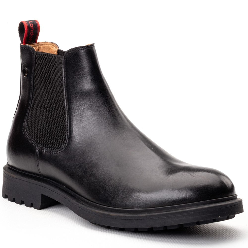 Men's Base London Roebuck Chelsea Boot Black - FreemanHardy&Willis