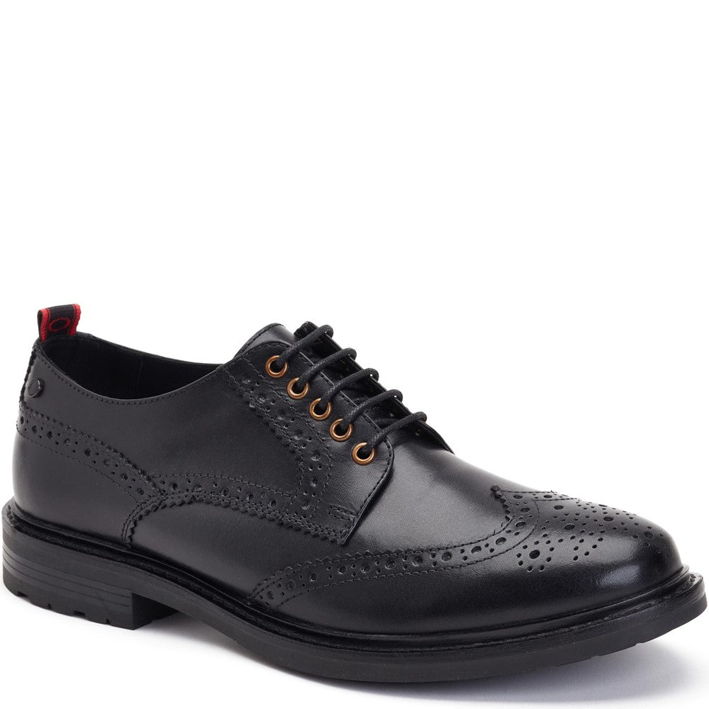 Men's Base London Jagger Waxy Shoes Black - FreemanHardy&Willis